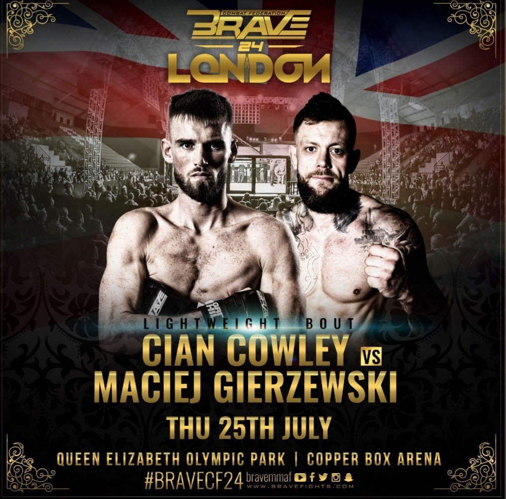 Cian Cowley’s return confirmed for BRAVE 24, in London | MMA UK