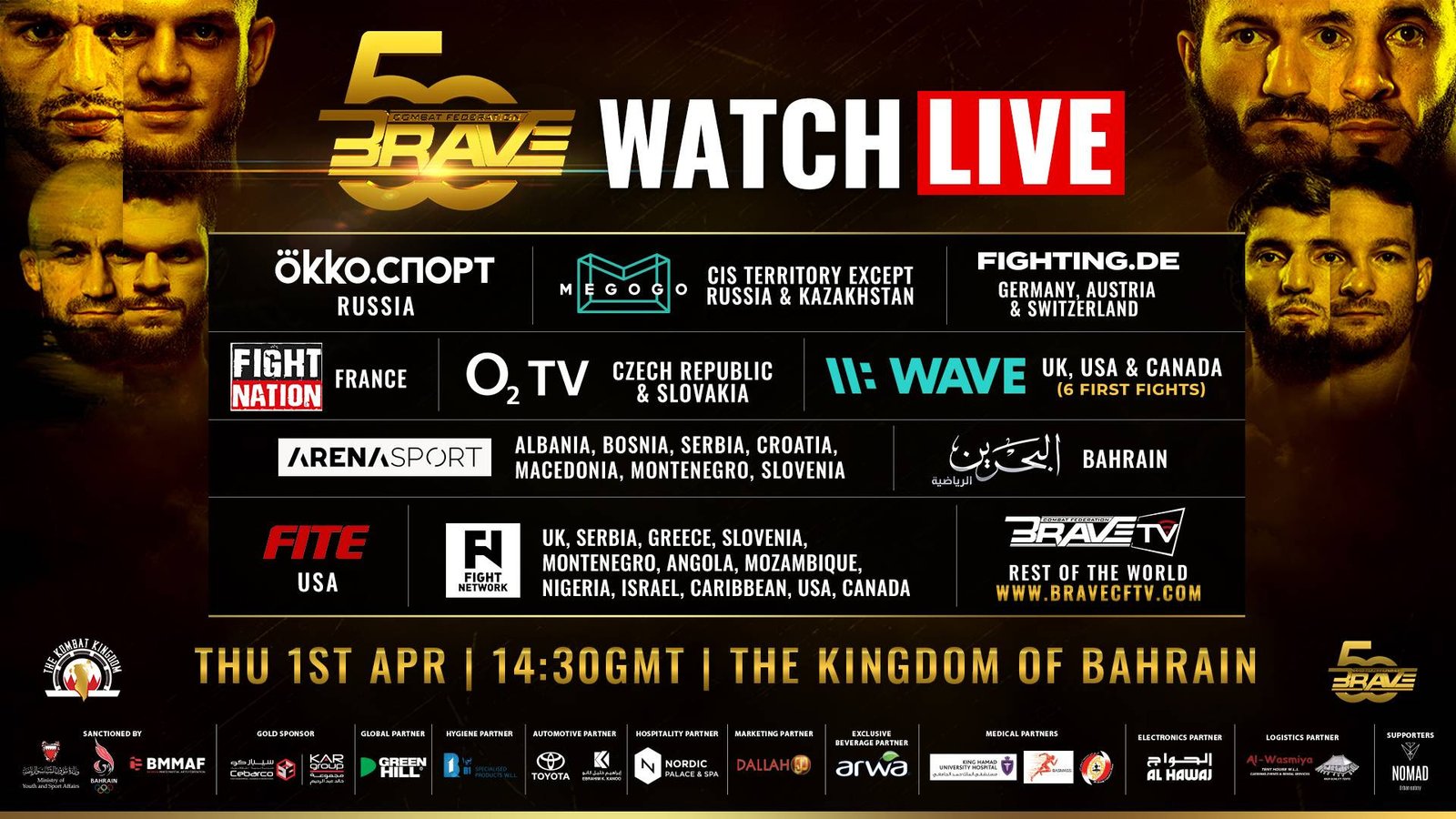 Where to watch BRAVE CF 50 | MMA UK