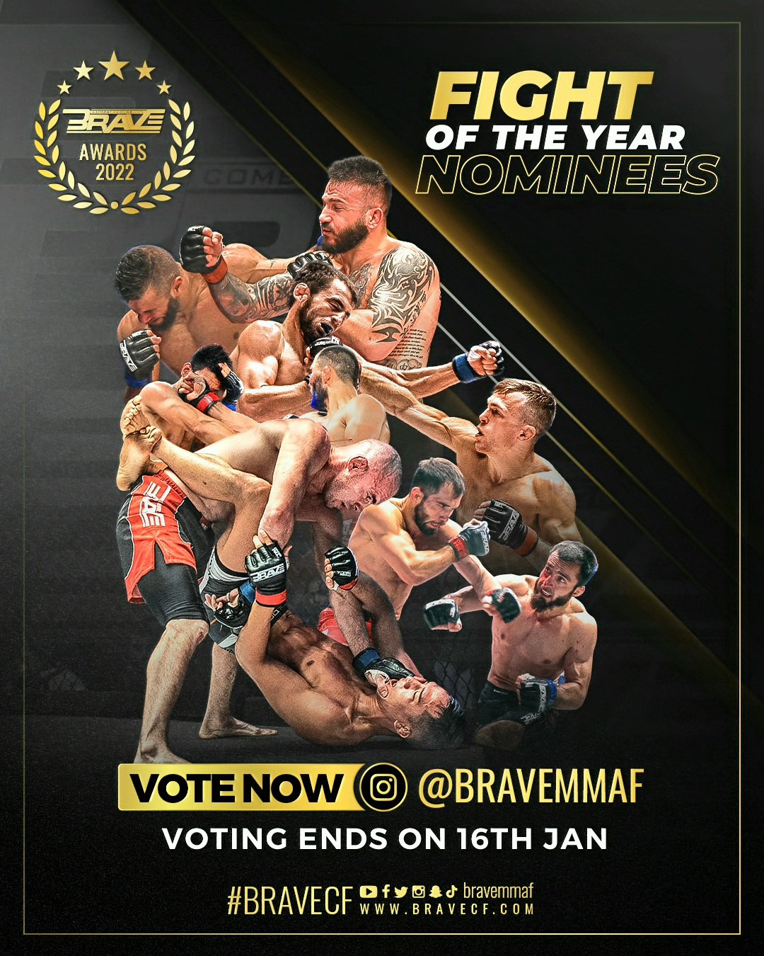 BRAVE CF shortlists five legendary bouts for Fight of the Year awards ...